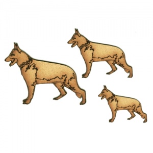 German Shepherd Wood Dog Shape for art and craft projects